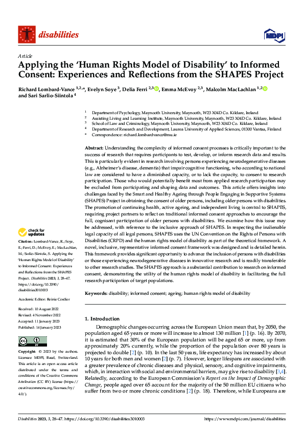 (PDF) Applying the ‘Human Rights Model of Disability’ to Informed ...
