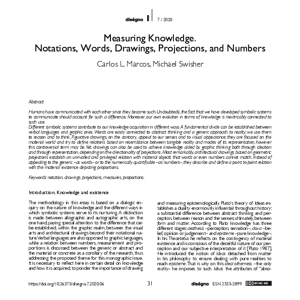 (PDF) Measuring Knowledge. Notations, Words, Drawings, Projections, and Numbers
