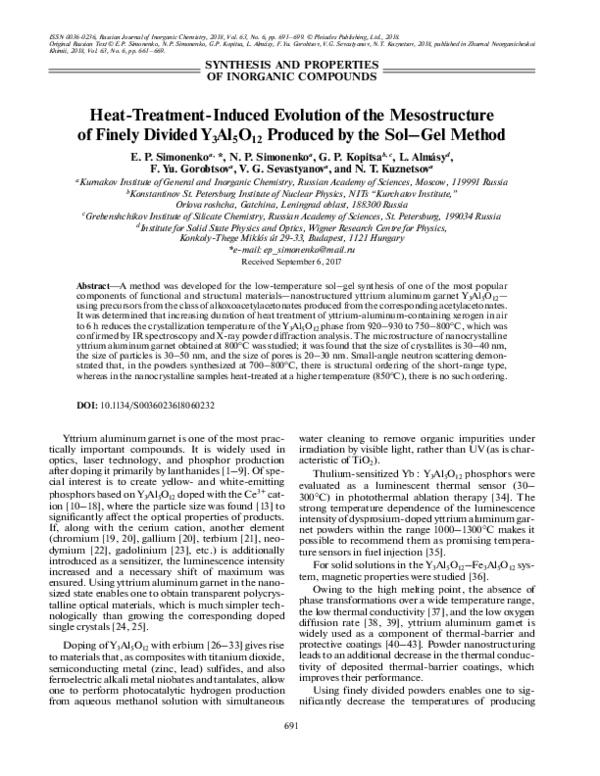 (PDF) Heat-Treatment-Induced Evolution of the Mesostructure of Finely ...