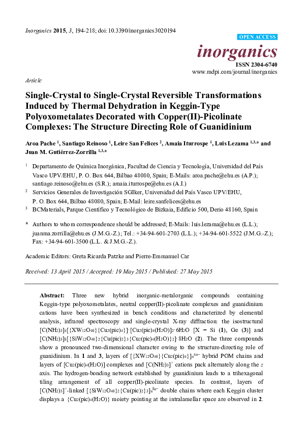 (PDF) Article Single-Crystal to Single-Crystal Reversible ...