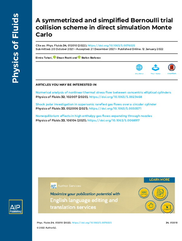 (PDF) A symmetrized and simplified Bernoulli trial collision scheme in direct simulation Monte Carlo