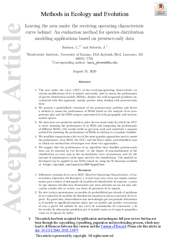 Pdf Leaving The Area Under The Receiving Operating Characteristic Curve Behind An Evaluation
