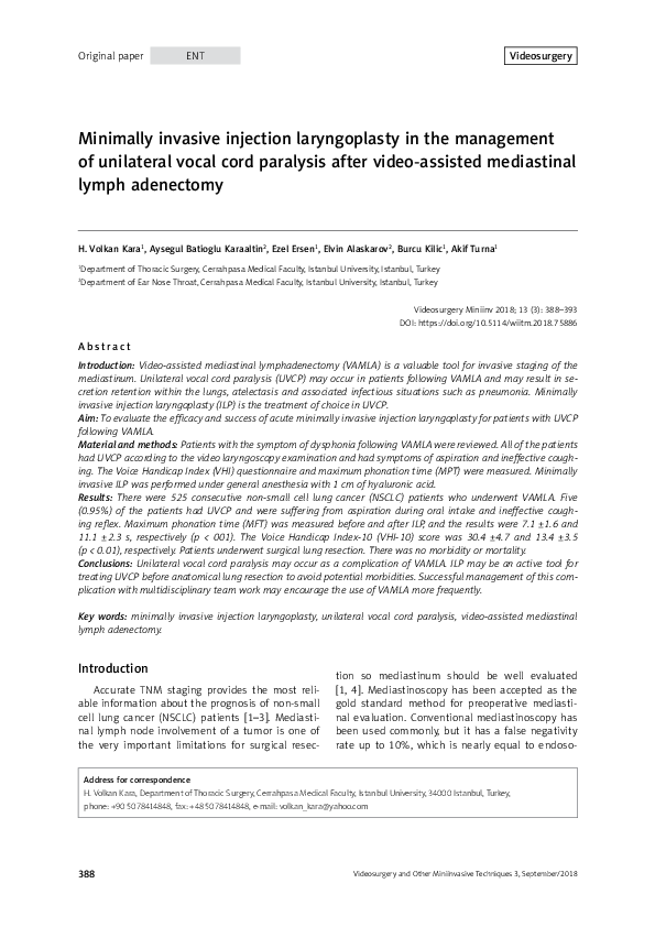 (PDF) Minimally invasive injection laryngoplasty in the management of ...