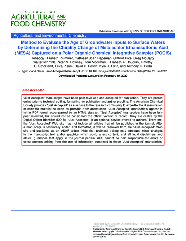 (PDF) Method to Evaluate the Age of Groundwater Inputs to Surface ...