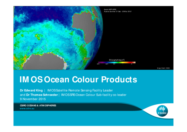 (PDF) IMOS Ocean Colour Products
