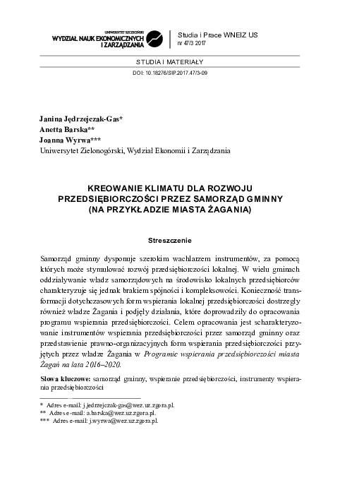(PDF) Evaluation of the sustainability of selected communes in Poznań ... (PDF) Evaluation of the sustainability of selected communes in Poznań ...