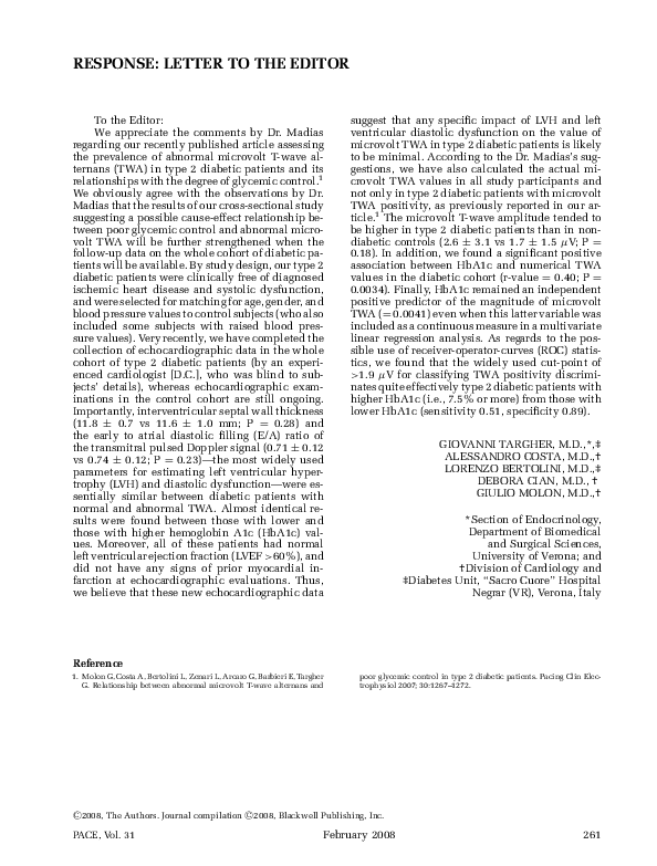 (PDF) Response: Letter to the Editor