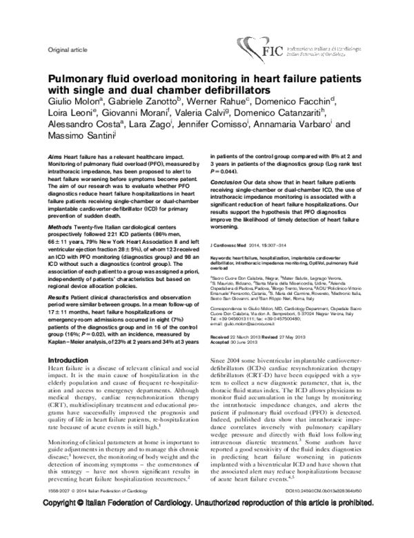 (PDF) Pulmonary fluid overload monitoring in heart failure patients ...