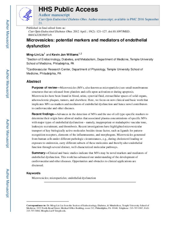 (PDF) Microvesicles