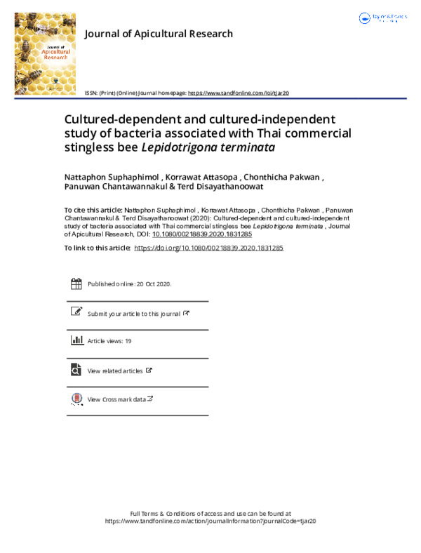 (PDF) Cultured-dependent and cultured-independent study of bacteria ...