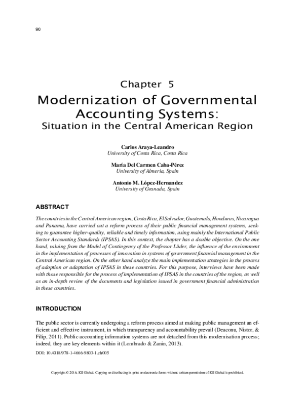 (PDF) Modernization of Governmental Accounting Systems