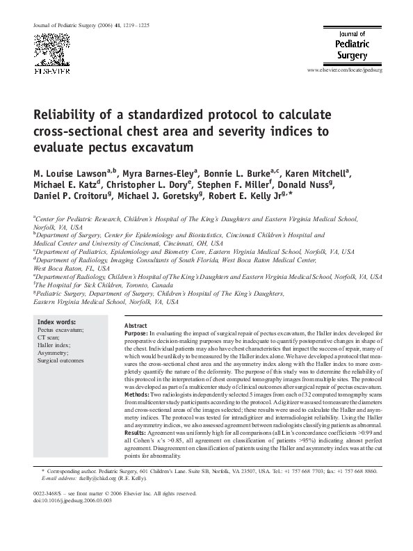 (PDF) Reliability of a standardized protocol to calculate cross-sectional chest area and ...