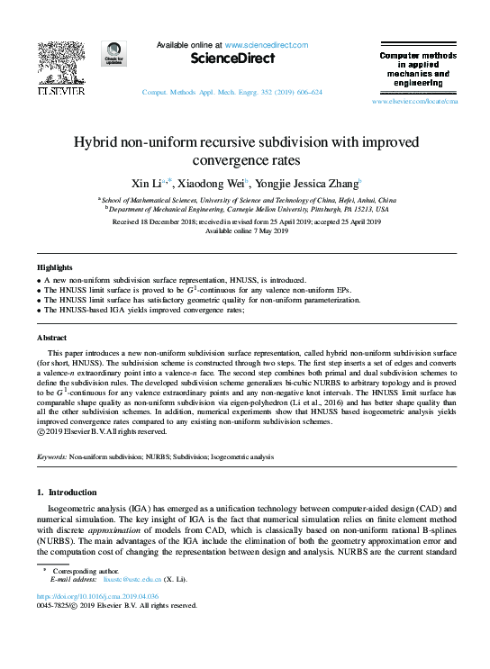 Pdf Hybrid Non Uniform Recursive Subdivision With Improved