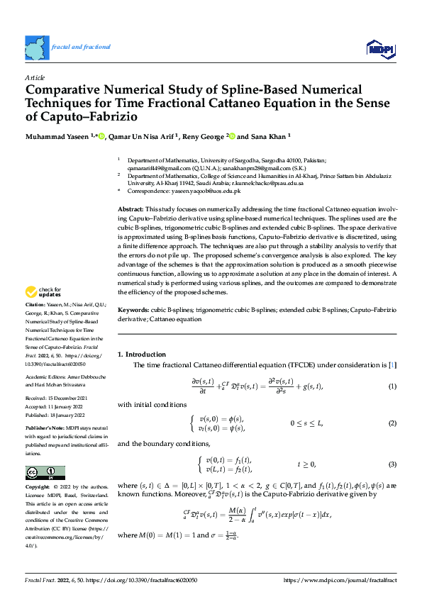 (PDF) Comparative Numerical Study of Spline-Based Numerical Techniques ...