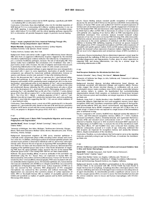 (PDF) P-187 Targeting of PMN Lewis X Blocks PMN Transepithelial ...