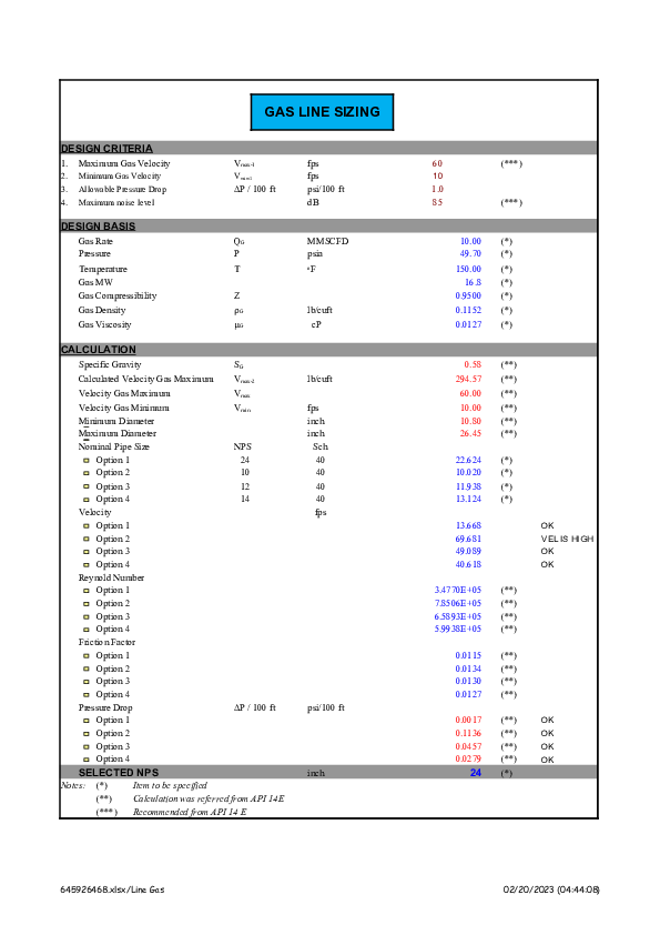 (XLS) Gas Line Sizing