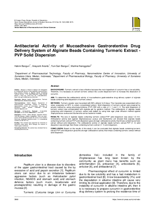 (PDF) Antibacterial Activity of Mucoadhesive Gastroretentive Drug Delivery System of Alginate ...