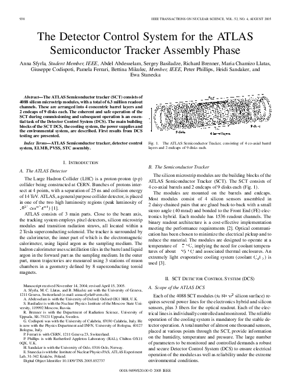 (PDF) The detector control system for the ATLAS semiconductor tracker ...
