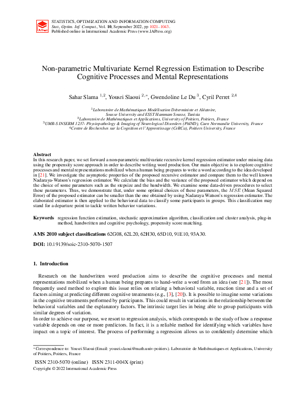 Pdf Non Parametric Multivariate Kernel Regression Estimation To