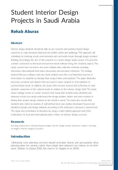 (PDF) Student Interior Design Projects in Saudi Arabia