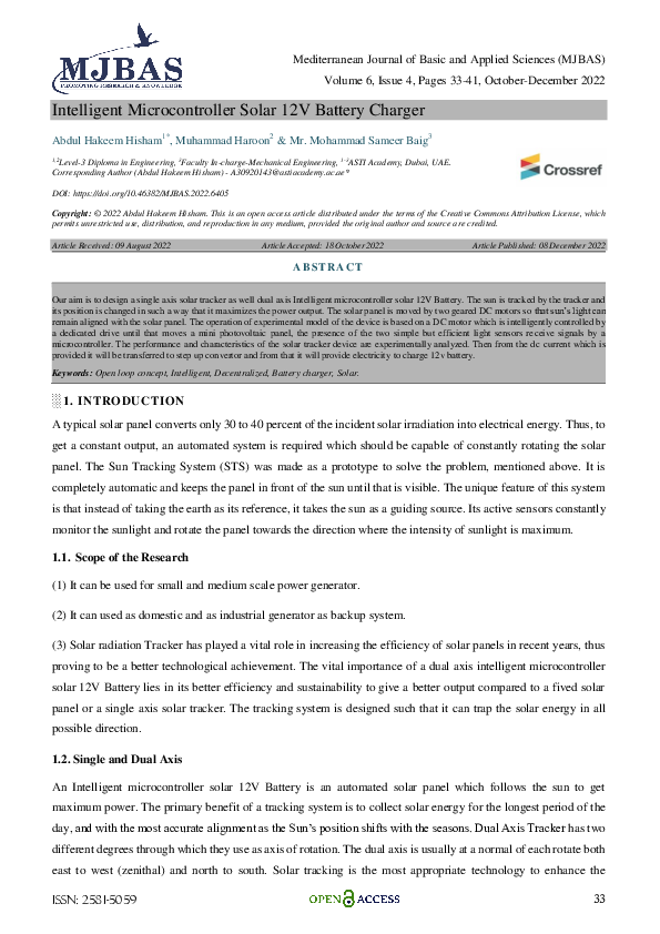 Pdf Intelligent Microcontroller Solar 12v Battery Charger