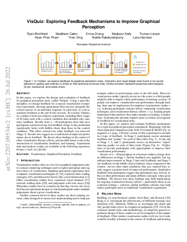 (PDF) VisQuiz: Exploring Feedback Mechanisms to Improve Graphical Perception