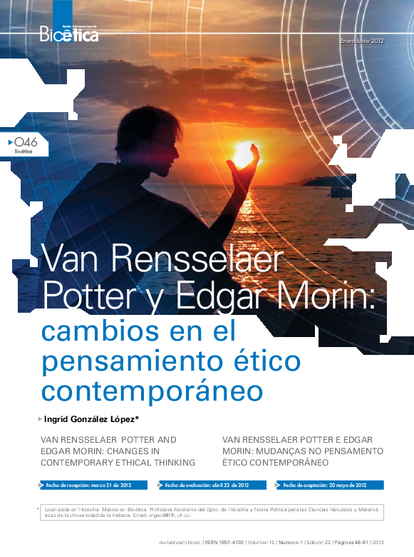 (PDF) Van Rensselaer Potter y Edgar Morin:cambios en el pensamiento ...