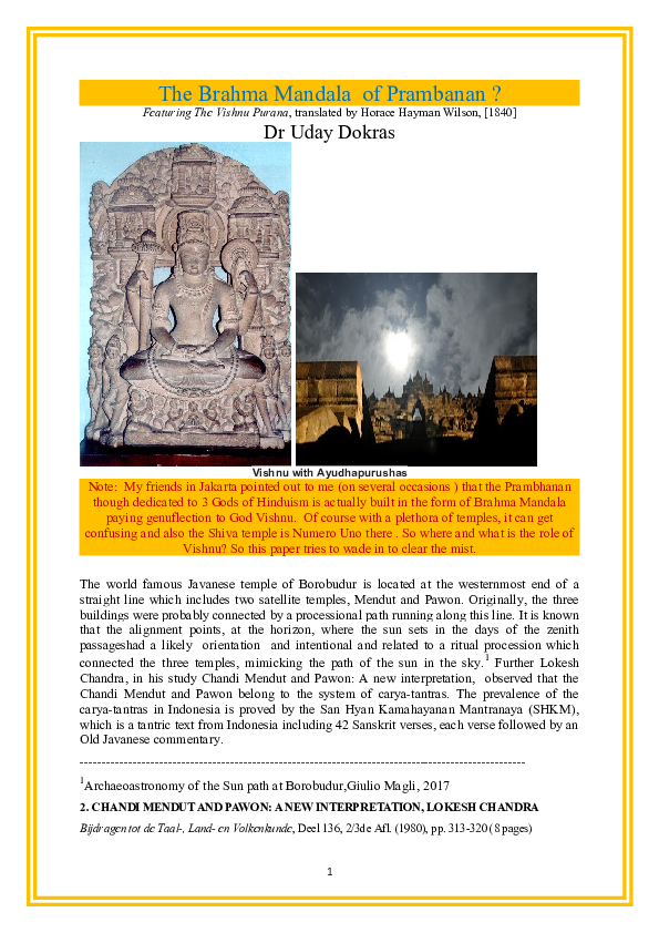 (DOC) The Brahma Mandala of Prambanan