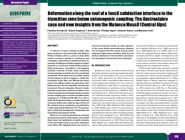 (PDF) Deformation along the roof of a fossil subduction interface in ...
