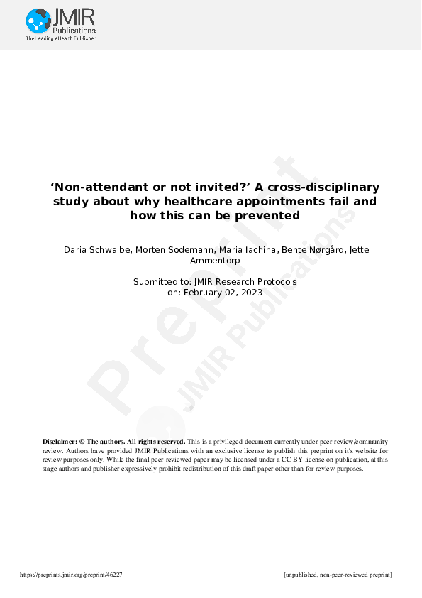 (PDF) 'Non-attendant or not invited?' A cross-disciplinary study about ...