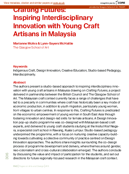 (PDF) Crafting Futures: Inspiring Interdisciplinary Innovation with ...