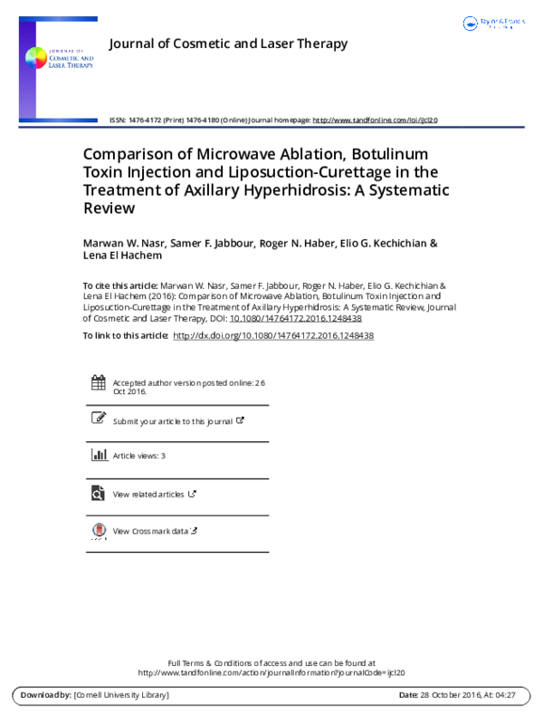 (PDF) Comparison of microwave ablation, botulinum toxin injection, and ...