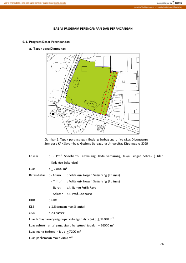 (PDF) Gedung Serbaguna Universitas Diponegoro Kota Semarang