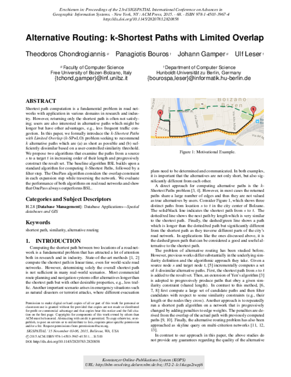 (PDF) Alternative routing
