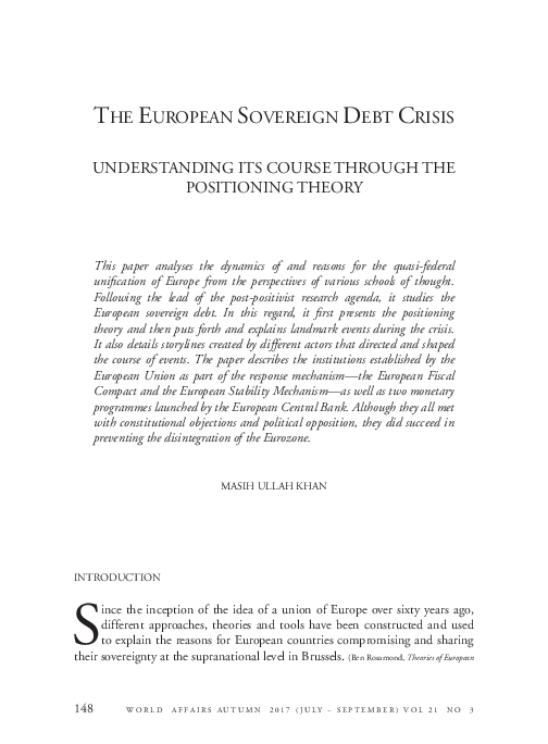 (PDF) The European Sovereign Debt Crisis: Understanding its Course ...