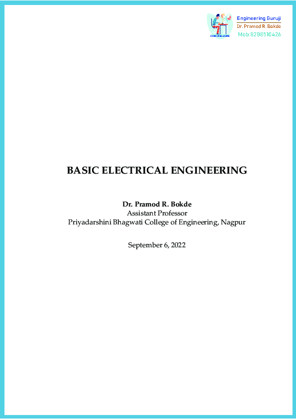 (PDF) Basic Electrical Engineering