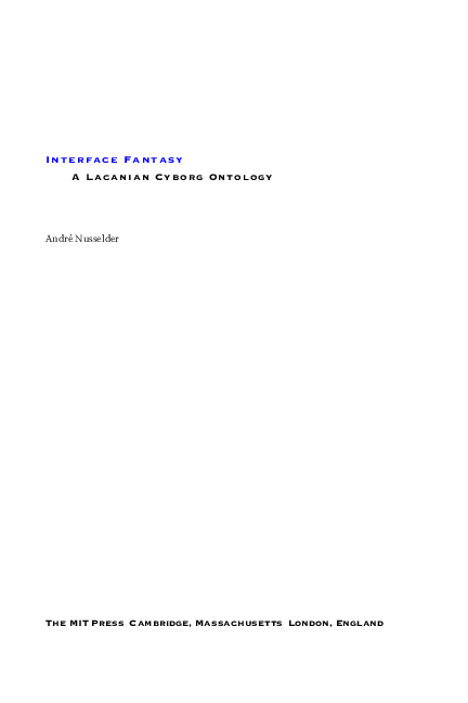 (PDF) Interface Fantasy