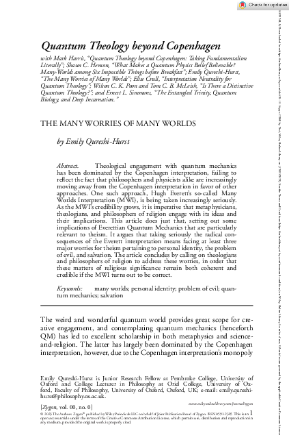 (PDF) The Many Worries of Many Worlds