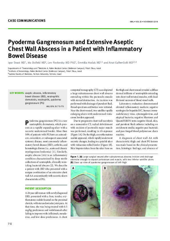 (PDF) Pyoderma Gangrenosum and Extensive Aseptic Chest Wall Abscess in a Patient with ...
