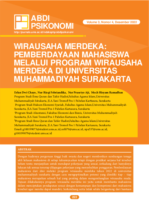 (PDF) Wirausaha Merdeka: Pemberdayaan Mahasiswa Melalui Program ...