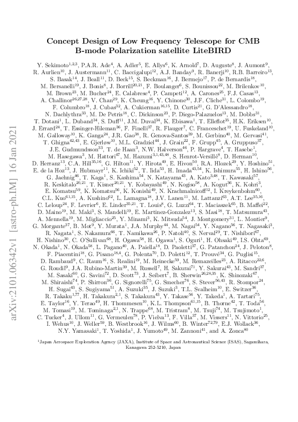 (PDF) Concept design of low frequency telescope for CMB B-mode ...