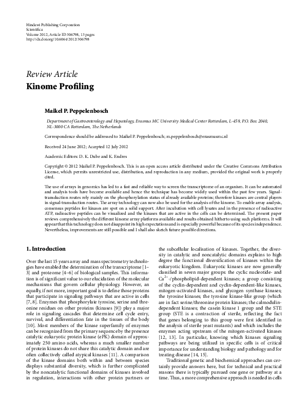 (PDF) Kinome Profiling