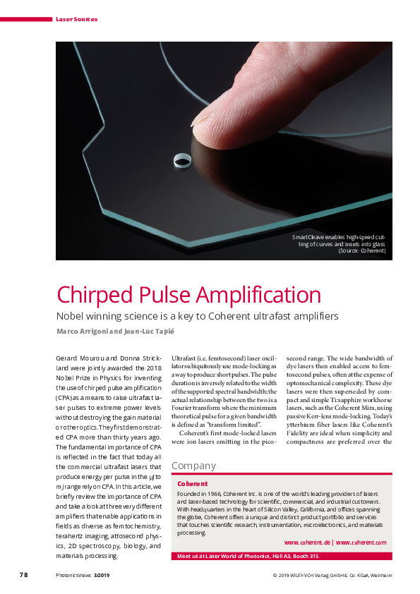 (PDF) Chirped Pulse Amplification
