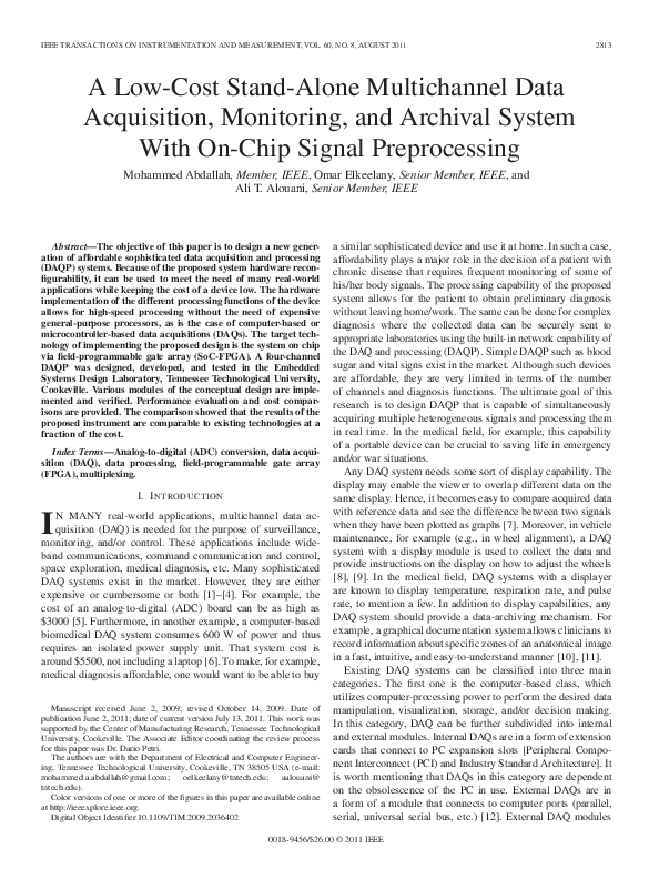 (PDF) A Low-Cost Stand-Alone Multichannel Data Acquisition, Monitoring ...