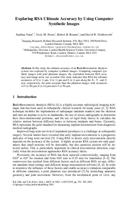 (PDF) Exploring RSA Ultimate Accuracy by Using Computer Synthetic Images