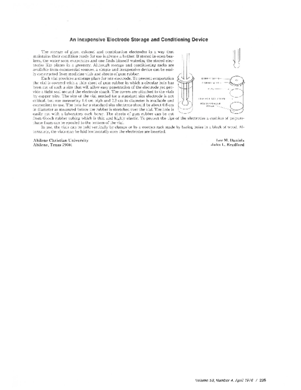 (PDF) An inexpensive electrode storage and conditioning device