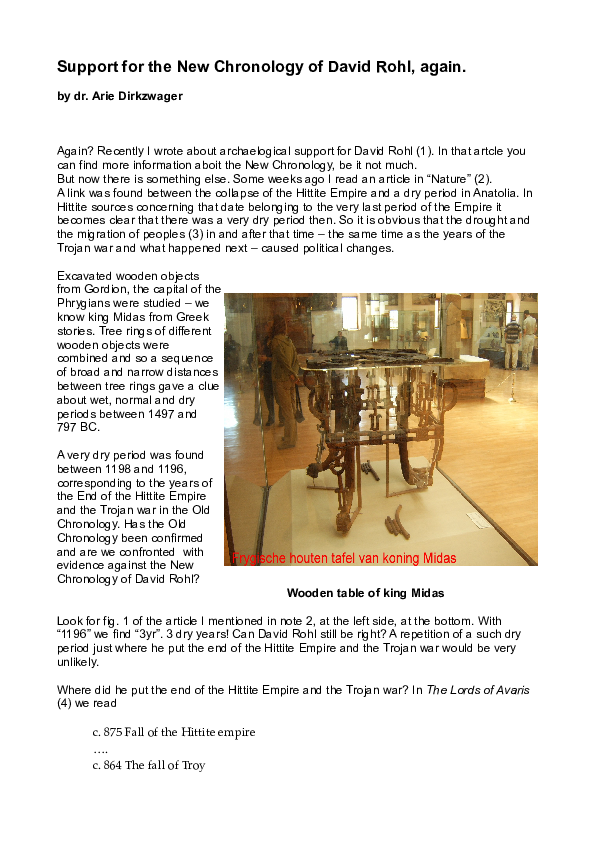 (PDF) Support for the New Chronology of David Rohl, again