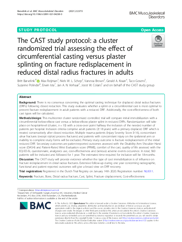 (PDF) The CAST study protocol: a cluster randomized trial assessing the effect of ...