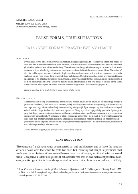 (PDF) False Forms,True Situations
