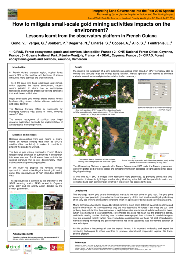 (PDF) How to mitigate small-scale gold mining activities impacts on the ...